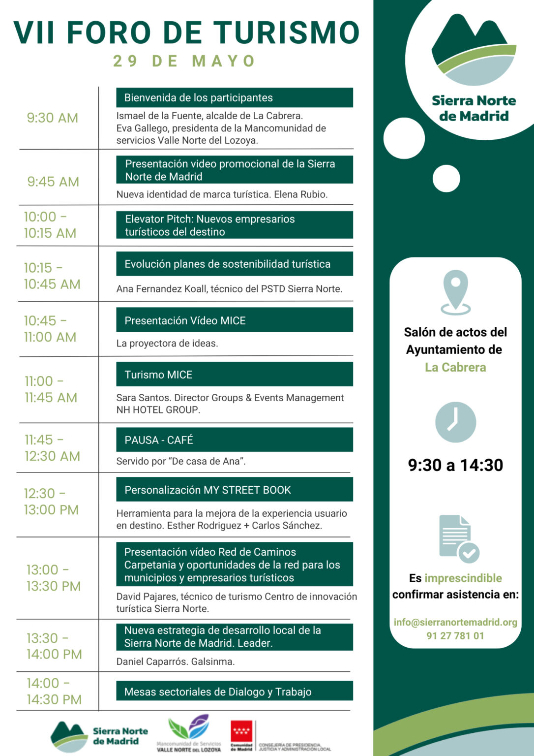 PROGRAMACIÓN VII FORO DE TURISMO – 2 | Senda Norte